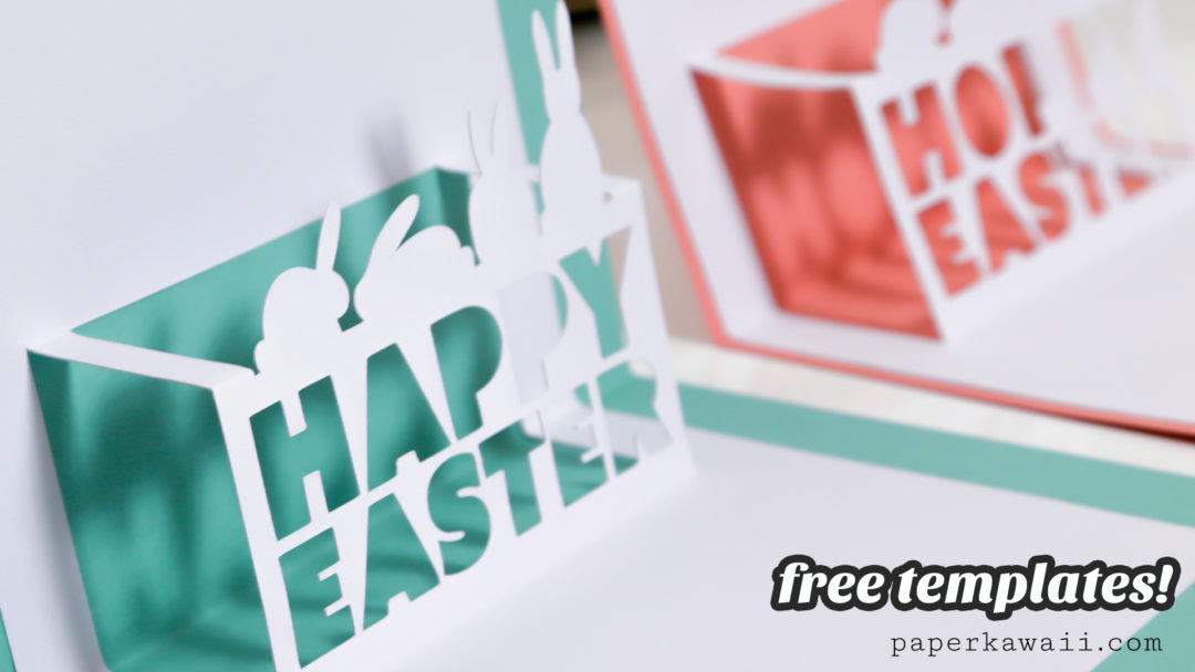 Happy Easter Pop Up Card Printable - Paper Kawaii Shop